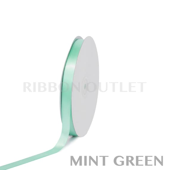 5/8 Mint Green Satin Ribbon 100 Yards per Roll - Etsy