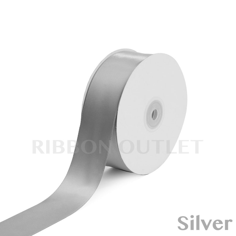 1 1/2" Platinum Gray Silver Satin Ribbon 50 Yards per Roll - Etsy