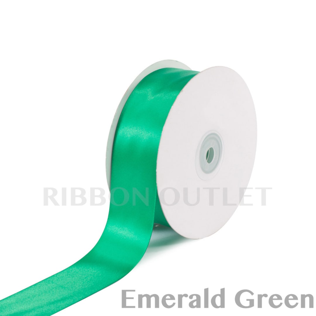 1 1/2" Emerald Green Satin Ribbon 50 Yards per Roll - Etsy