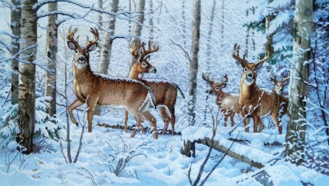 Woodland Winter Cross Stitch Pattern - Etsy