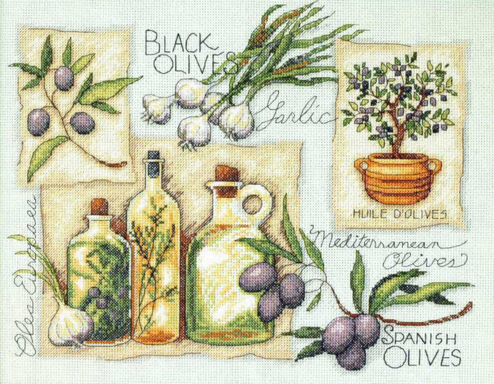 Taste of the Mediterranean Cross Stitch Pattern - Etsy