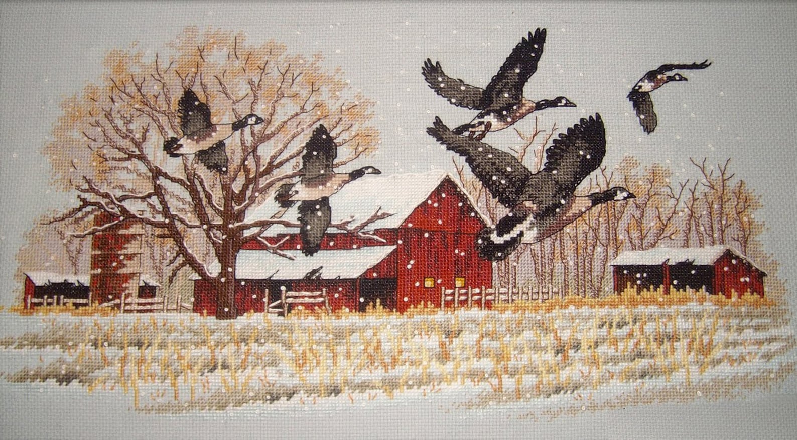 Winter Geese Cross Stitch Pattern - Etsy