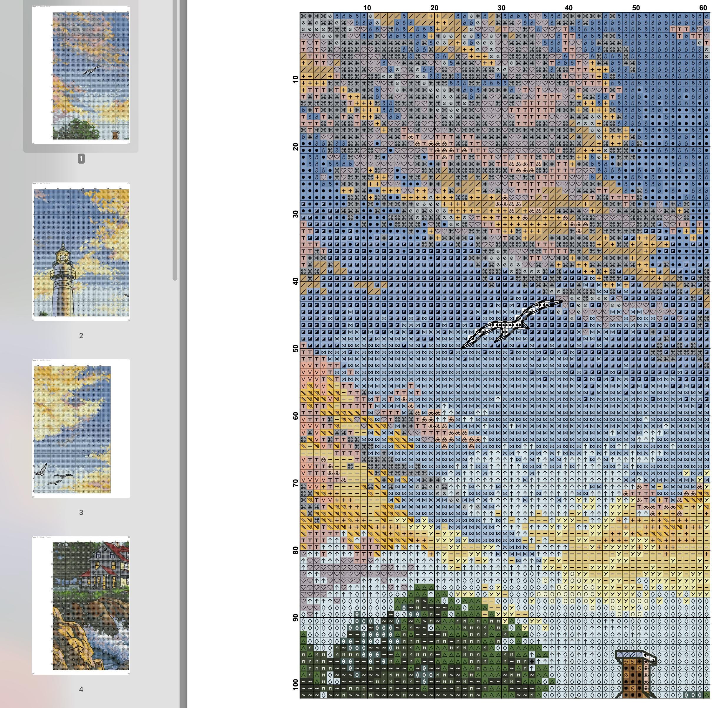 Rocky Point Cross Stitch Pattern - Etsy