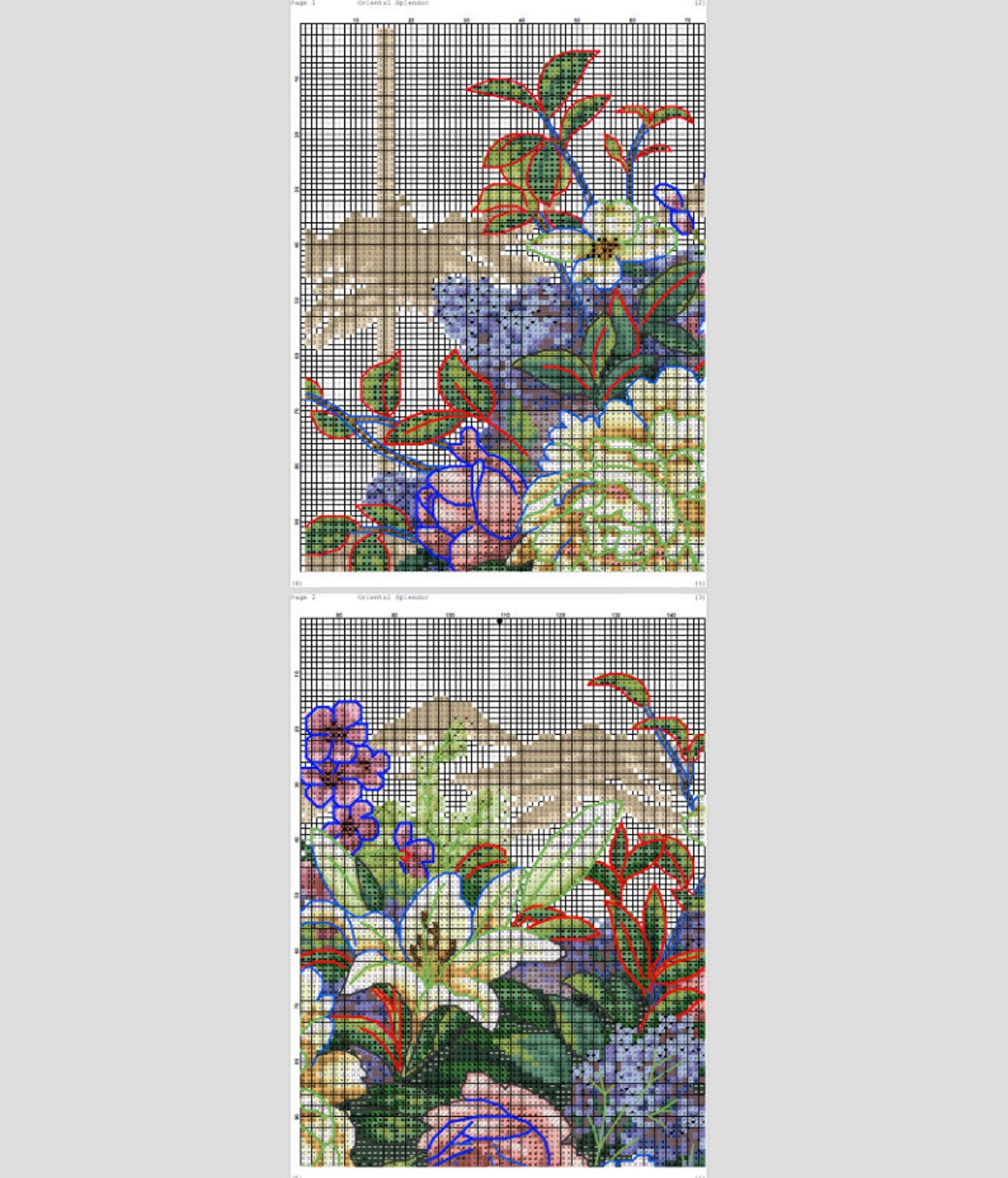 Oriental Splendor Cross Stitch Pattern - Etsy