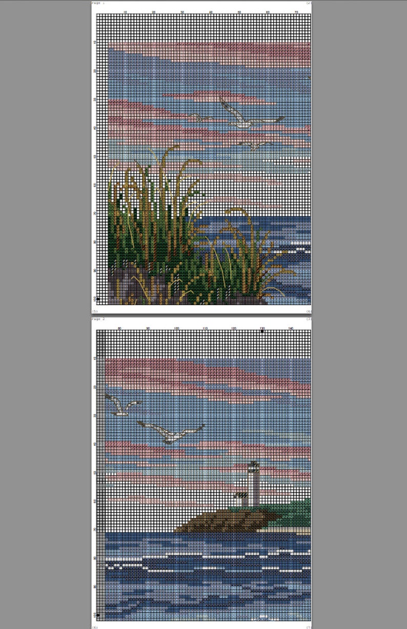 Beauty of the Beach Cross Stitch Pattern - Etsy