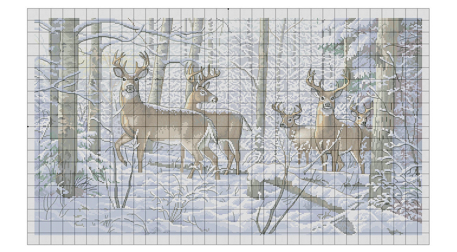Woodland Winter Cross Stitch Pattern - Etsy