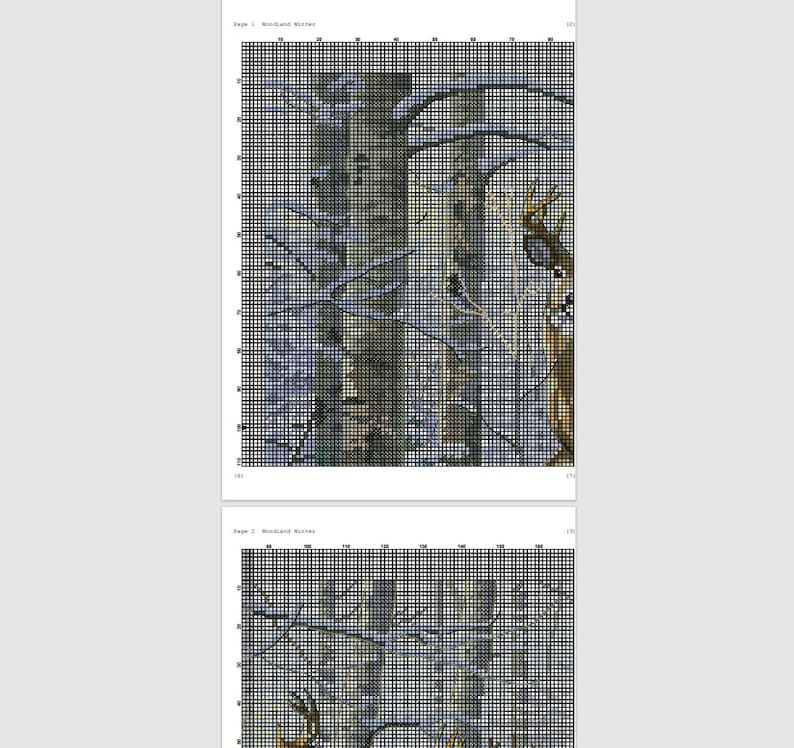 Woodland Winter Cross Stitch Pattern - Etsy