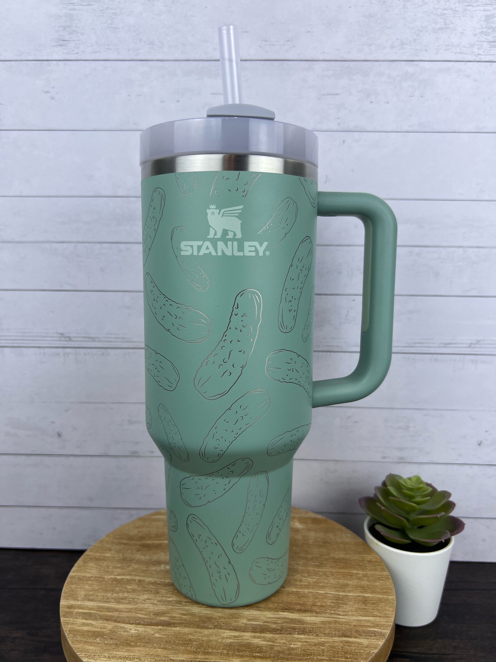 STANLEY Pickle Engraved 40oz Tumbler, Pickle Tumbler, Pickled Stanley ...