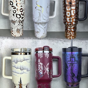 Laser Engraved Authentic Stanley Black Chroma, Custom/personalized ...