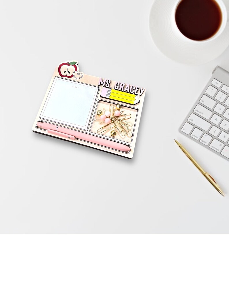 Magnetic Paperclip / Post It Notepad Holder for Teacher / - Etsy