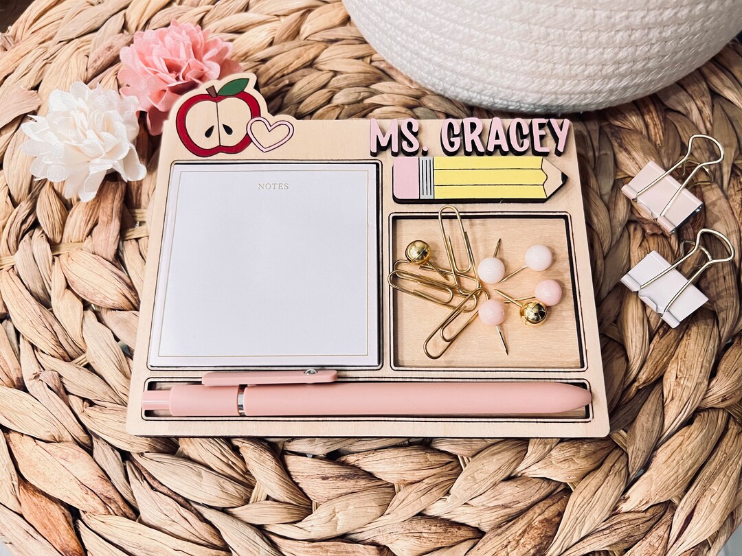 Magnetic Paperclip / Post It Notepad Holder for Teacher / School Admin ...