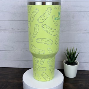 STANLEY Pickle Engraved 40oz Tumbler, Pickle Tumbler, Pickled Stanley ...