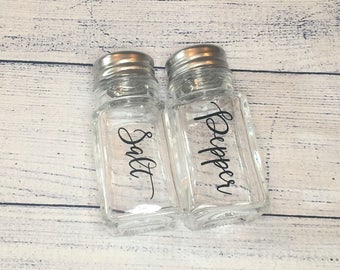 Engraved Personalized Salt & Pepper Shaker Set - Wedding Gift / Bridal ...