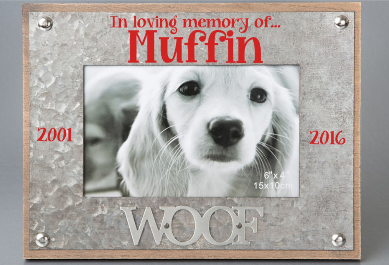 Personalize Dog woof Picture Frame 4x6 - Etsy