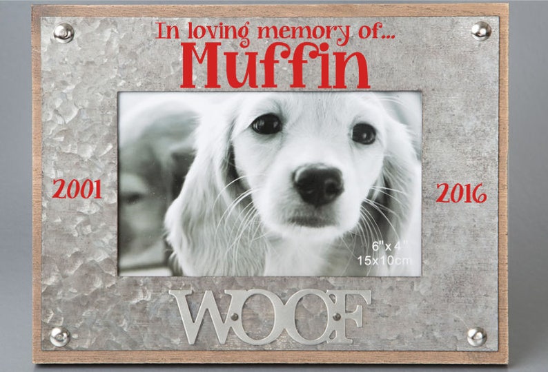 Personalize Dog woof Picture Frame 4x6 - Etsy