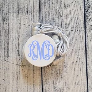 Personalized Earbud Case W/ Earbuds - Etsy