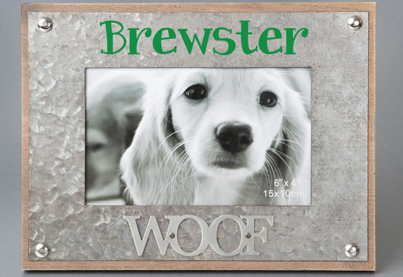Personalize Dog woof Picture Frame 4x6 - Etsy