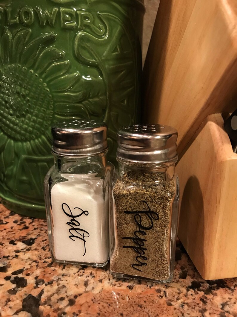 Personalized Salt & Pepper Shaker Set | Etsy