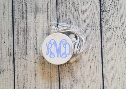 Personalized Earbud Case W/ Earbuds | Etsy