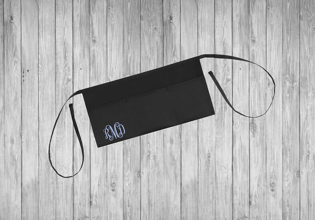 Personalized | Monogram | Professional | Half Apron - Black - Etsy