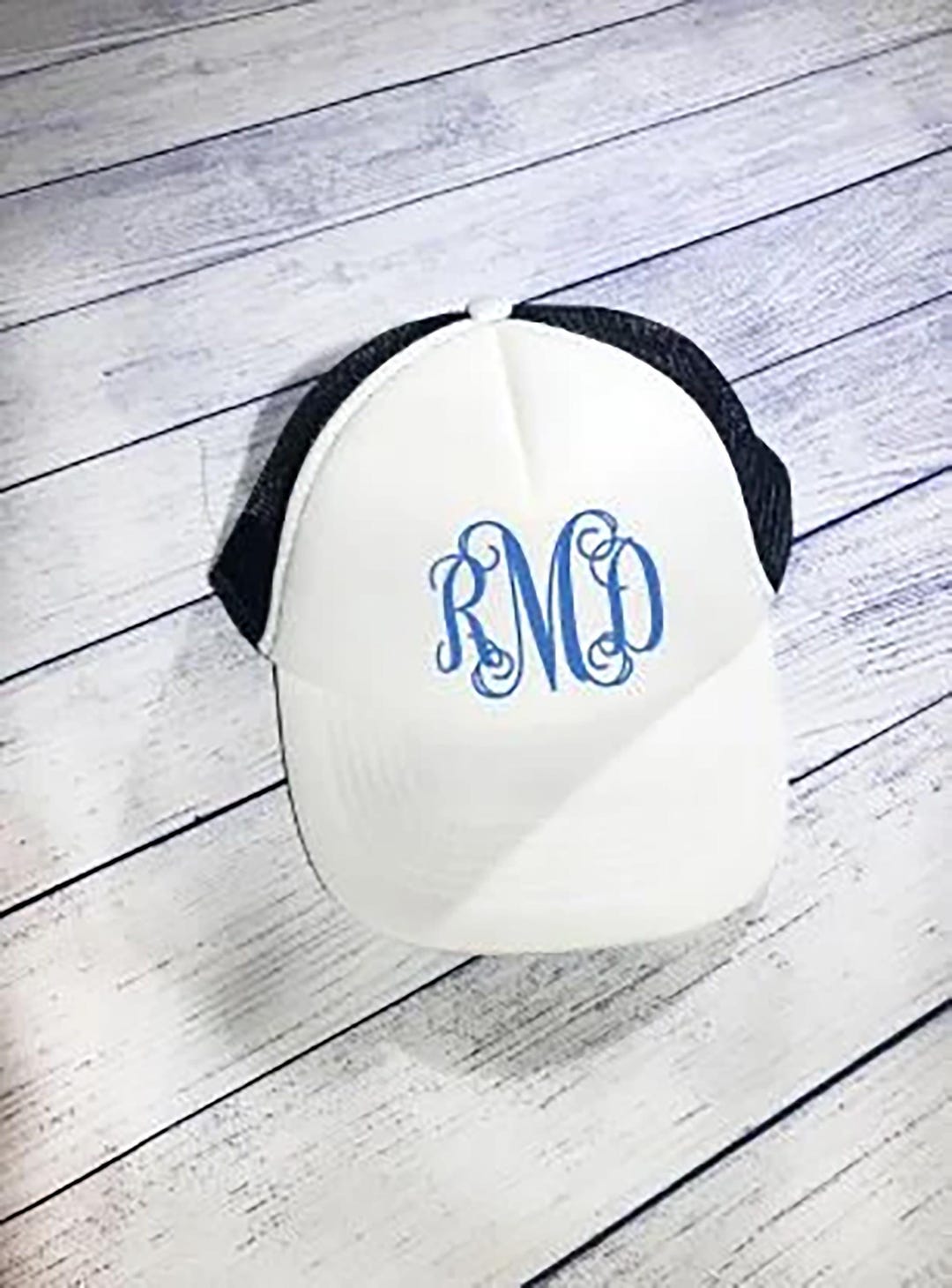 Personalized Snap Back Trucker Hat - White/black - Etsy