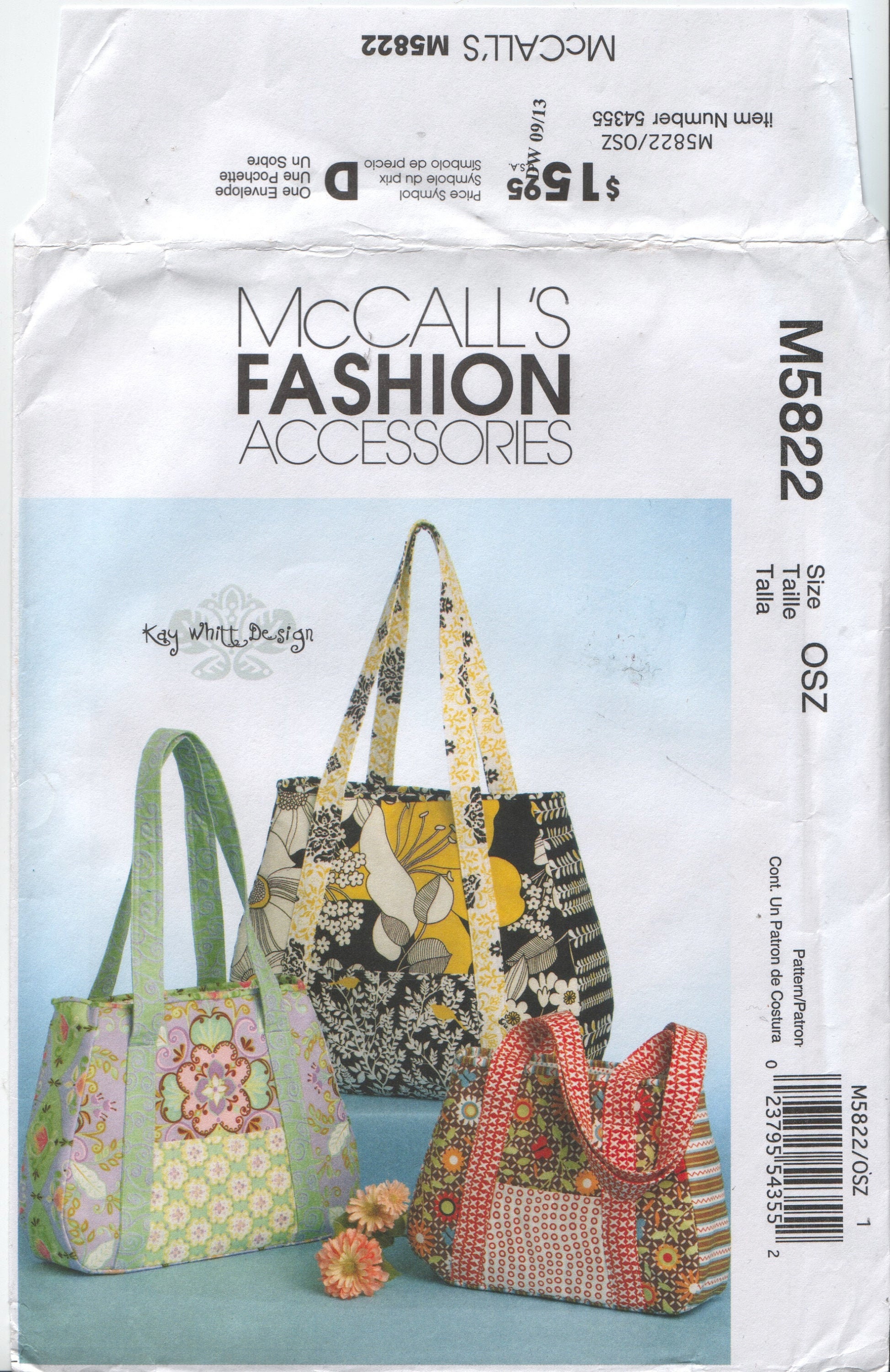 Mccall's 5822 Three Purses by Kay Whitt Designs 2009 UNCUT - Etsy