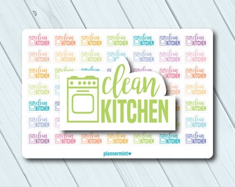 Cleaning StickersOrganizing Stickers BundlePastell | Etsy