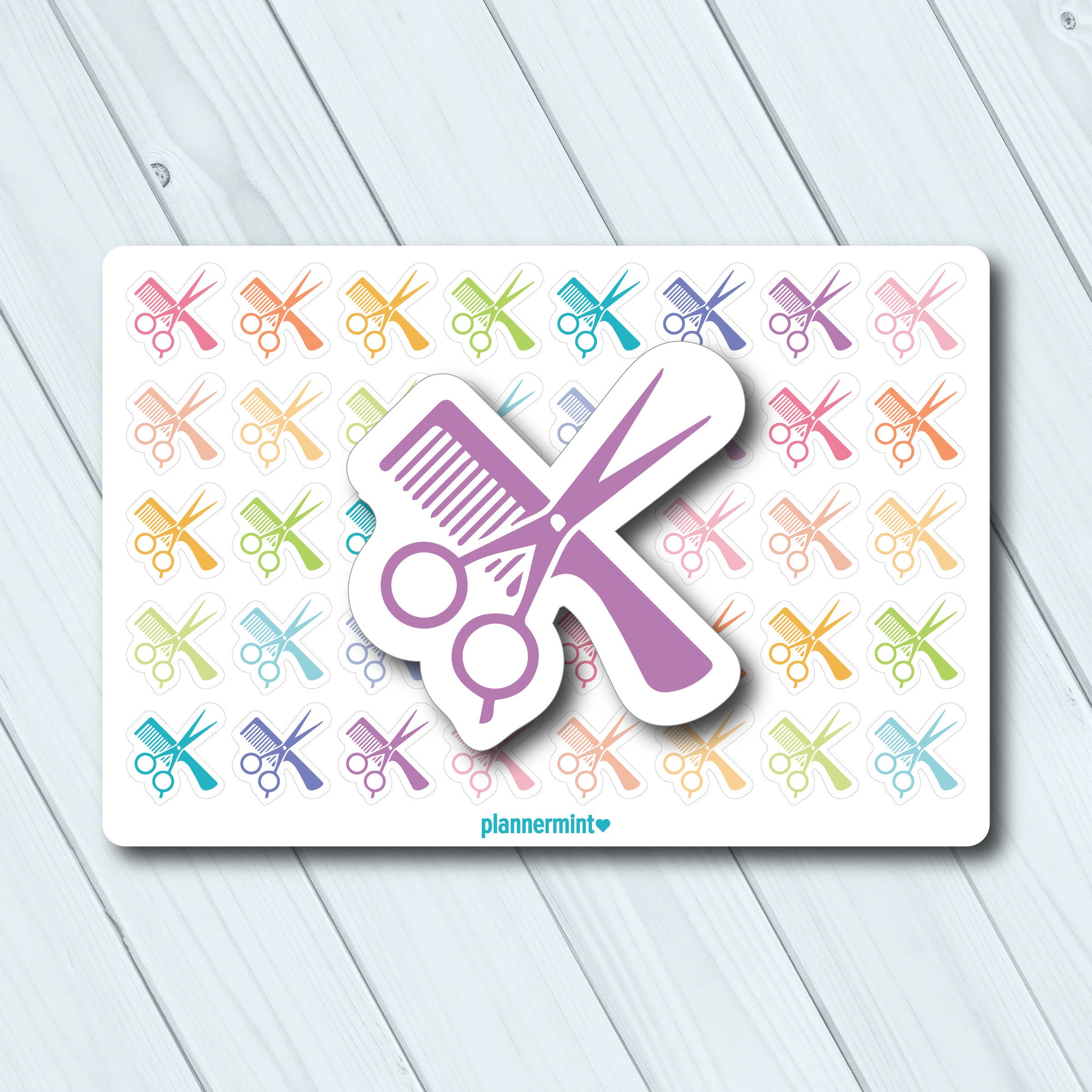 Haircut Planner Stickers - Icon - Erin Condren Life Planner - Happy ...