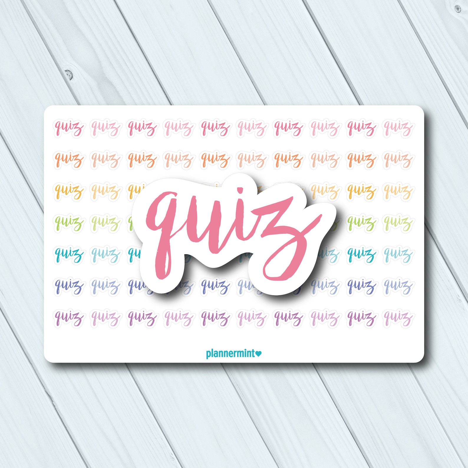 Quiz Stickers Planner Stickers Word Outline Erin Condren | Etsy