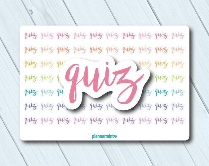 Exam Planner Stickers Class Stickers School Word Outline - Etsy
