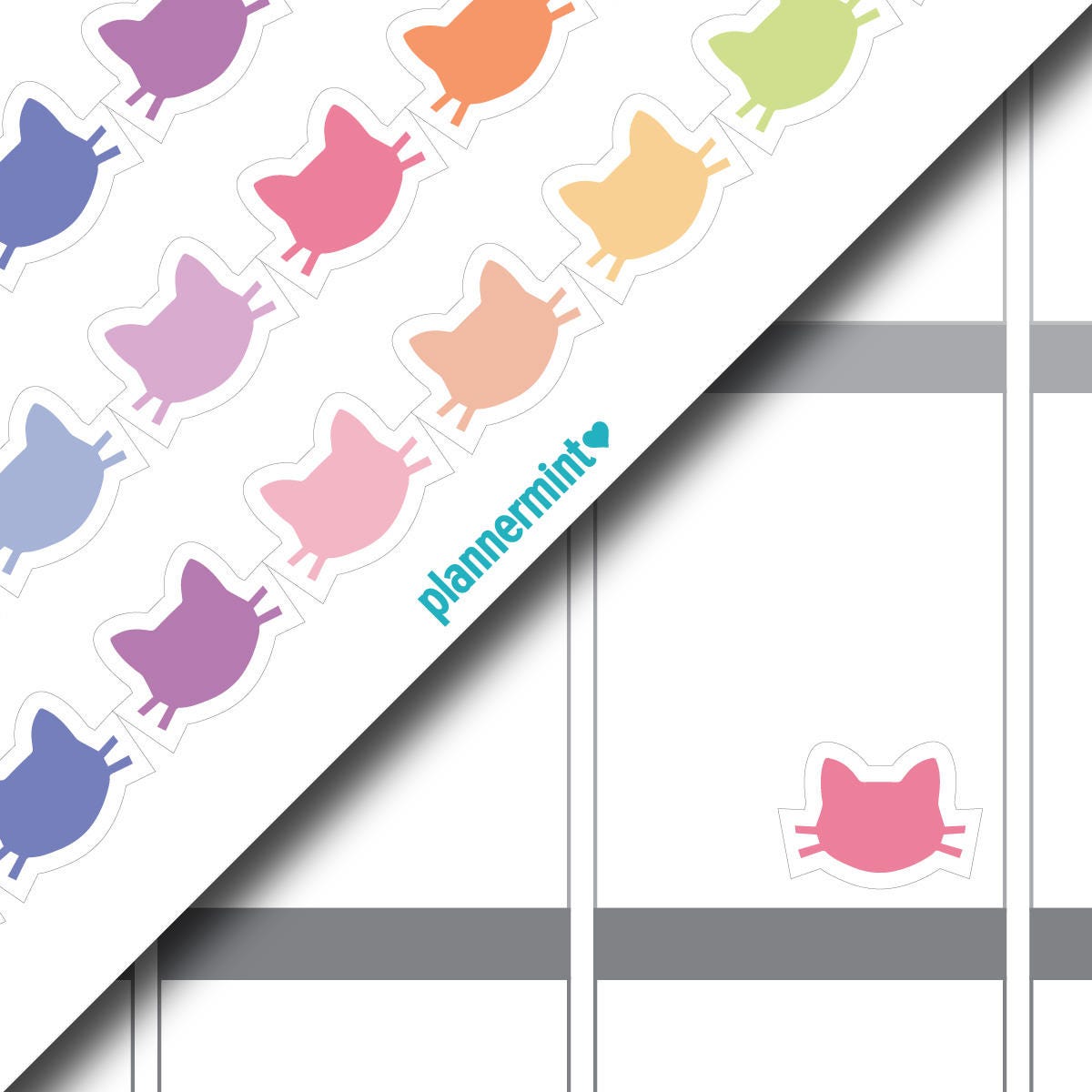 Cat Planner Stickers Functional Icons Animal Vet - Etsy