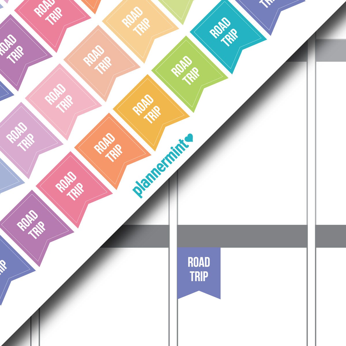 Road Trip Planner Stickers: Small Flags (matte or Glossy) - Etsy