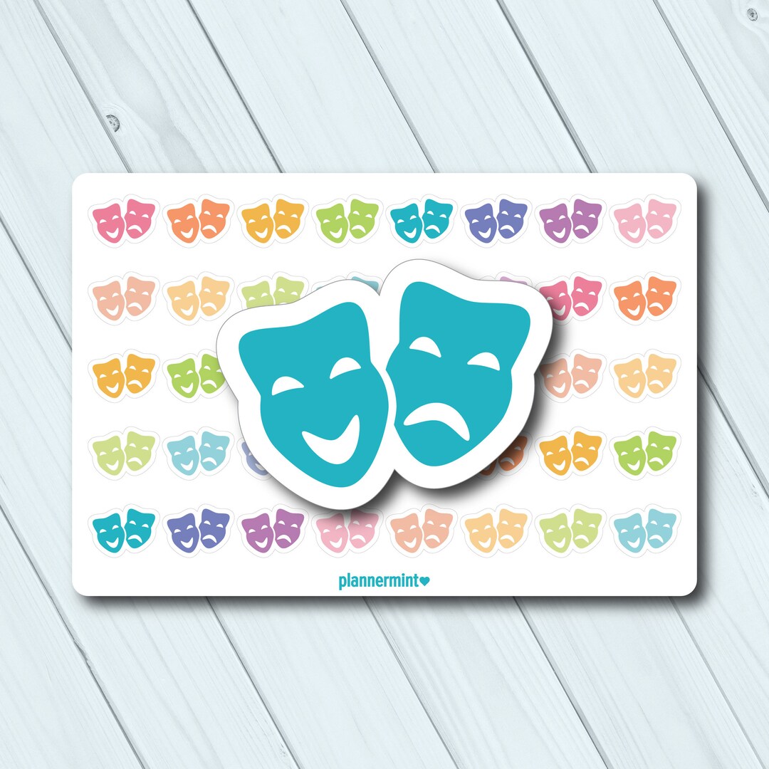 Theater Masks Planner Stickers: Drama, Theatre (matte or Glossy) - Etsy