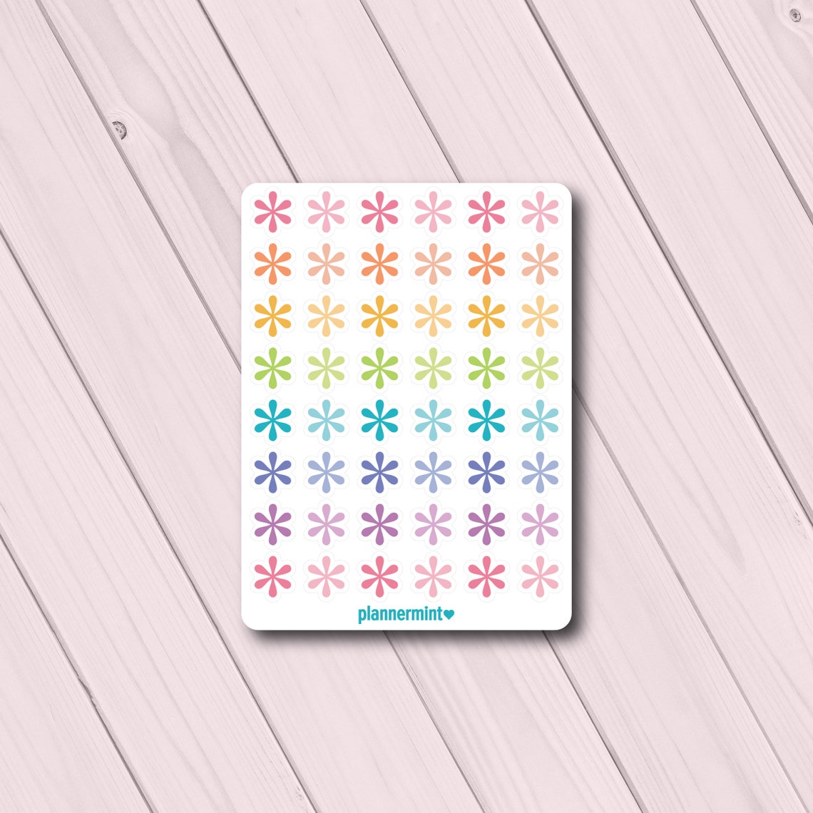 Mini Asterisk Planner Stickers: Rainbow Icon Deco - Etsy