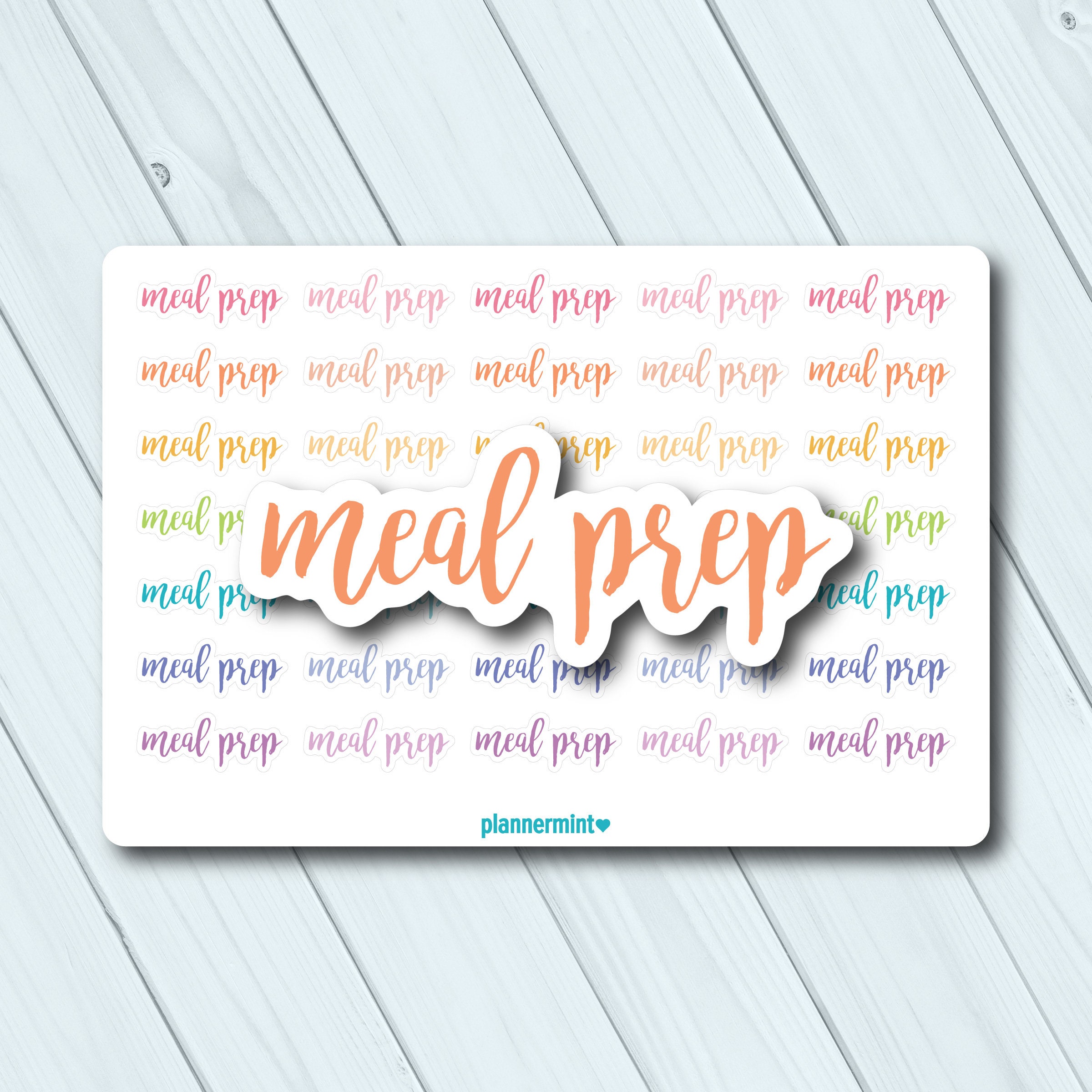 Meal Prep Planner Stickers - Word Outline - Matte or Glossy - Etsy