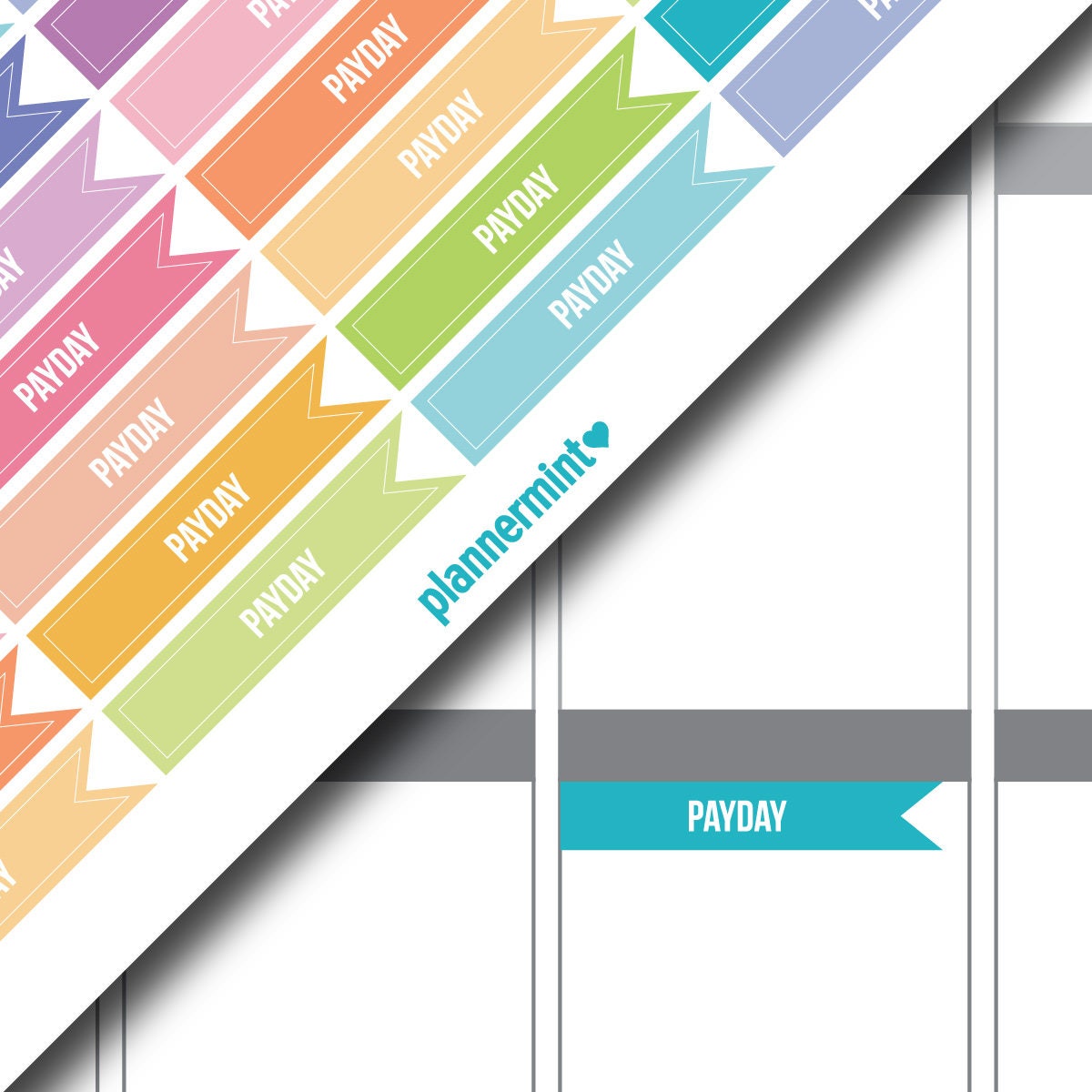 Payday Planner Stickers: Side Flag Headers, Finance Stickers - Etsy