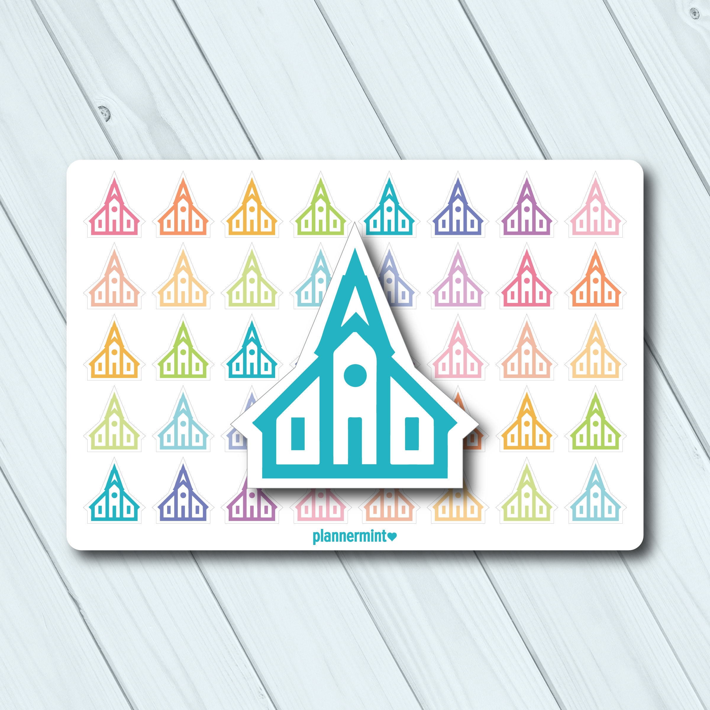 Church Planner Stickers Icon Erin Condren Life Planner - Etsy