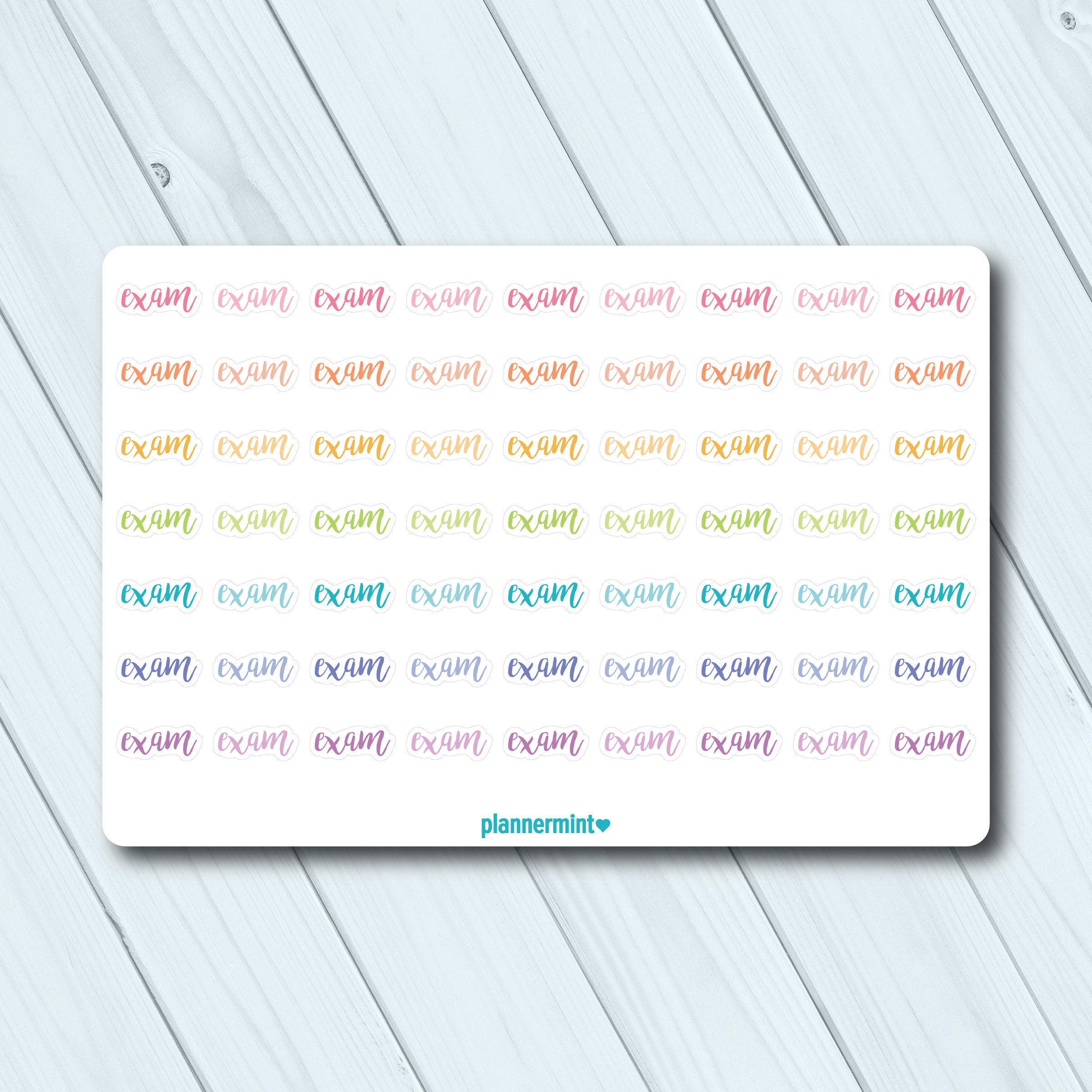 Exam Planner Stickers Class Stickers School Word Outline - Etsy