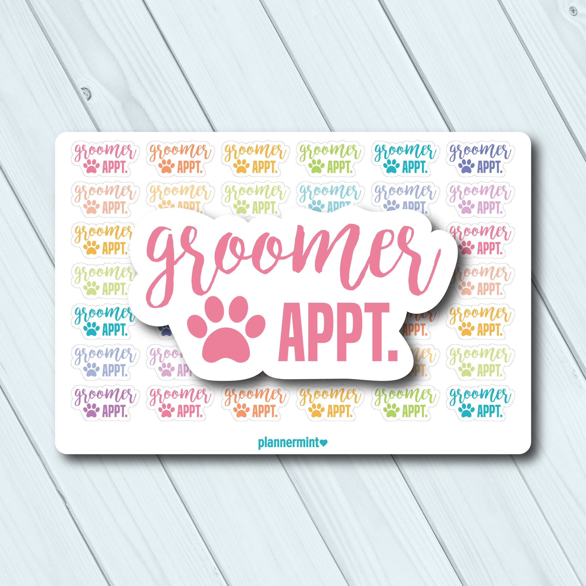 Groomer Planner Stickers Dog Stickers Paw Print Icon - Etsy