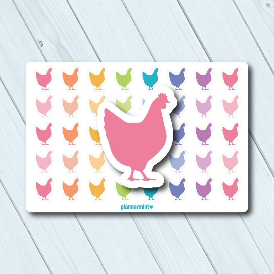Chicken Planner Stickers - Functional Icon Stickers - Erin Condren ...