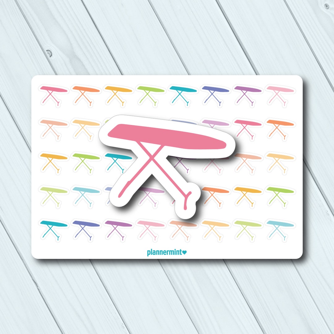 Ironing Board Planner Stickers: Functional Icons (40 Ct, Matte or ...
