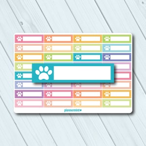 Paw Print Planner Stickers - Fillable Tracker - Erin Condren Life ...