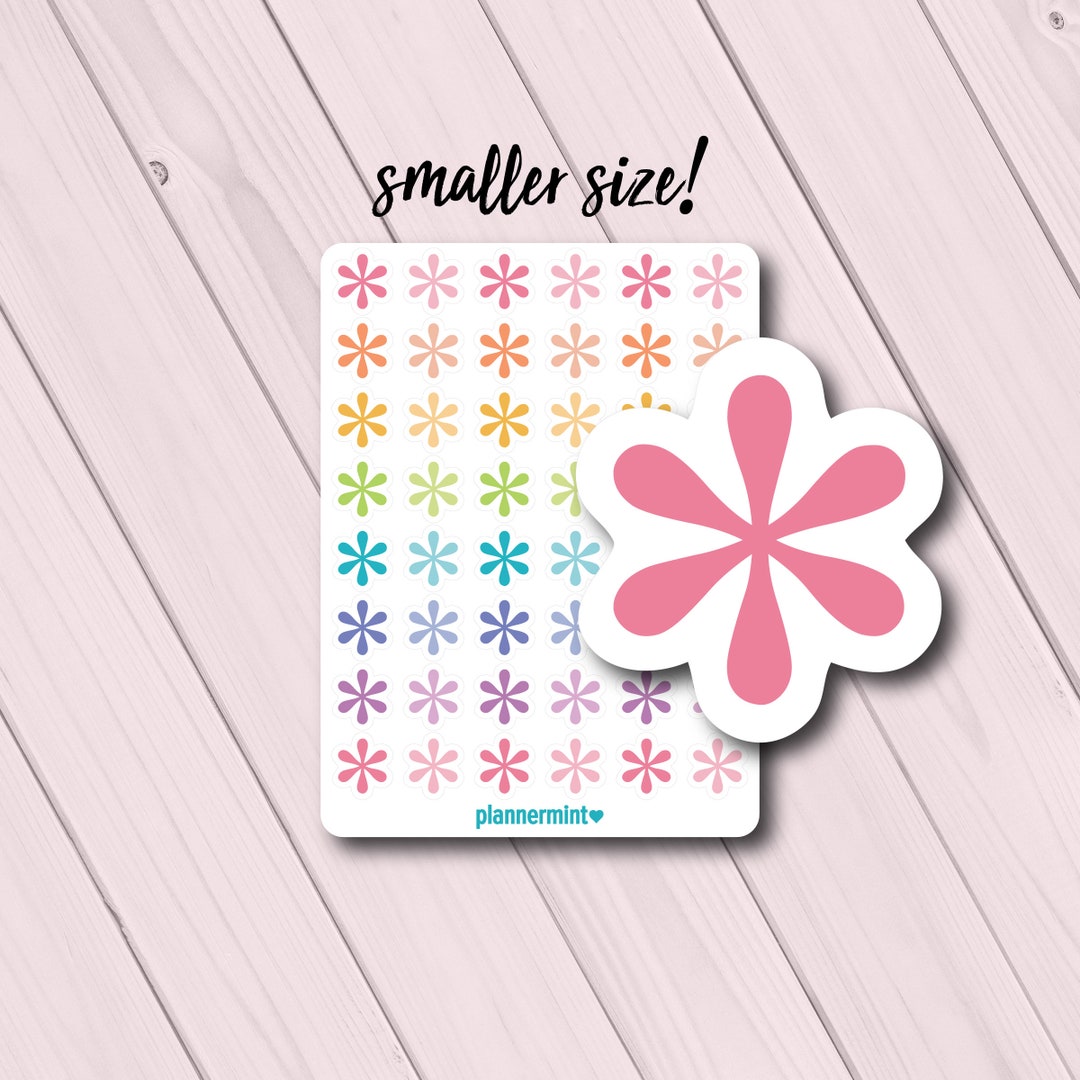 Mini Asterisk Planner Stickers: Rainbow Icon Deco - Etsy