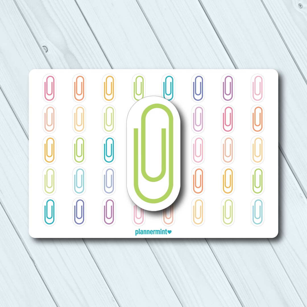 Paper Clip Planner Stickers: Icon Stickers for Erin Condren - Etsy