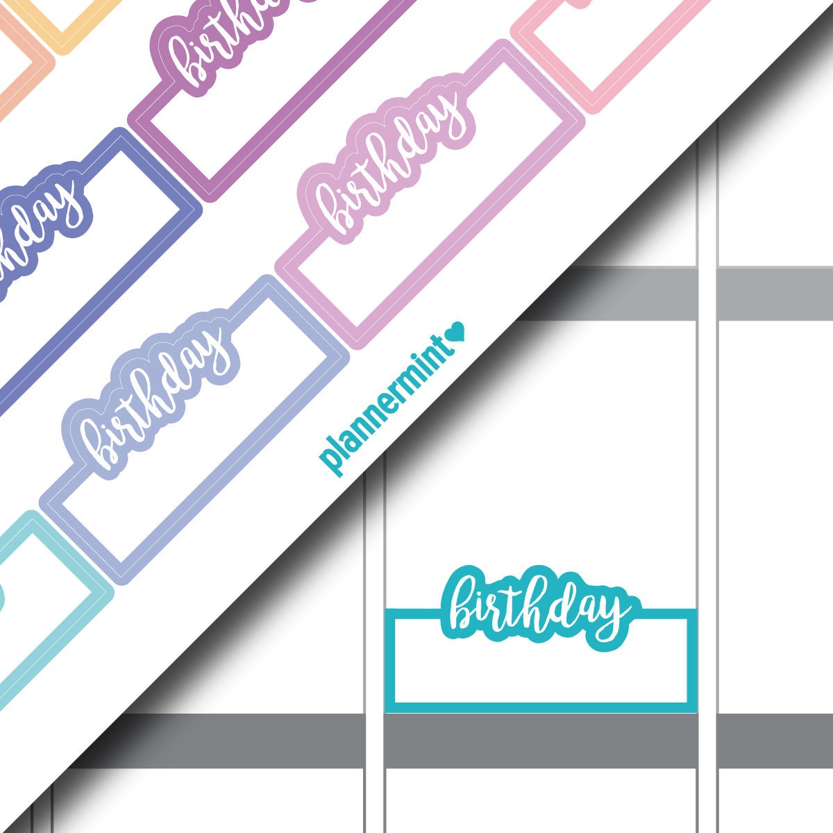 Birthday Planner Stickers: Fillable Tracker, Party Decor (matte or ...