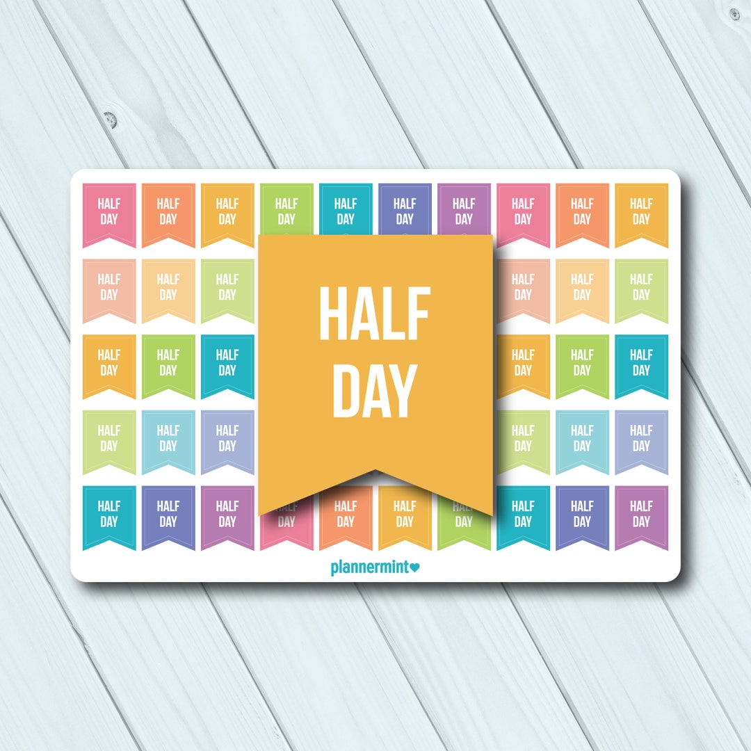 Half Day Planner Stickers - Small Flags - Erin Condren Life Planner ...