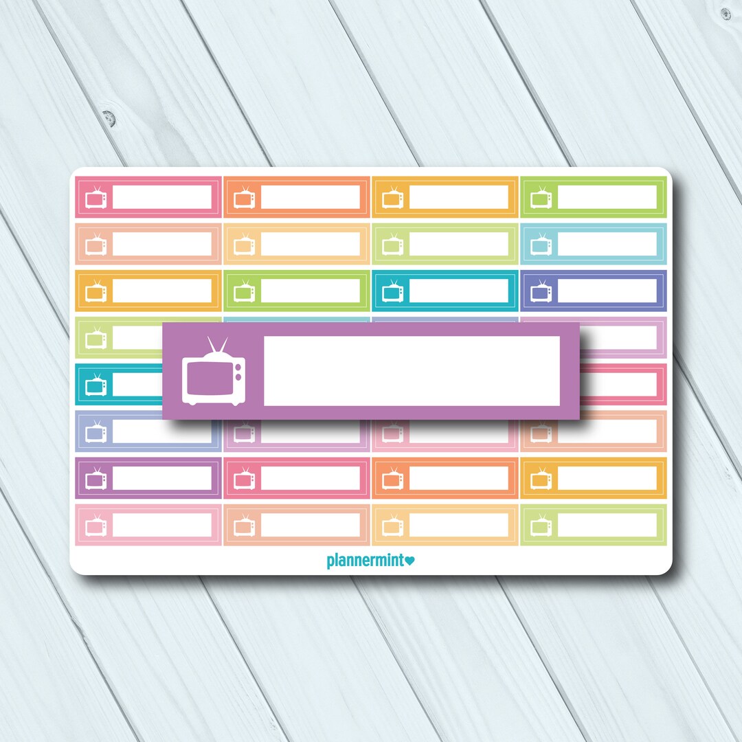 TV Show Planner Stickers: Fillable Tracker, Matte or Glossy - Etsy