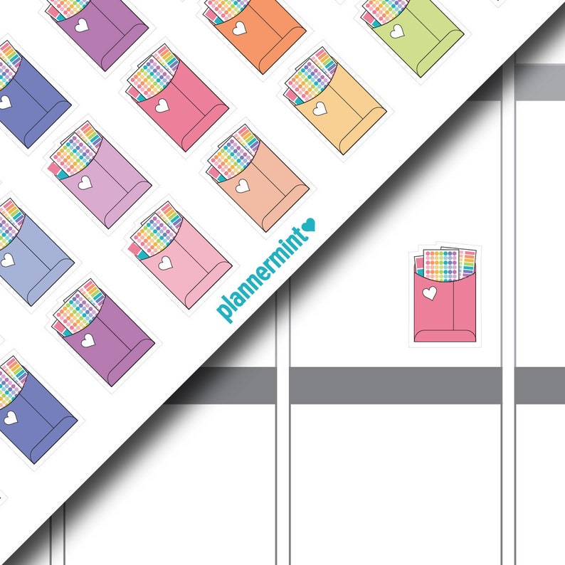 Happy Mail Icon Planner Stickers - 40 Matte or Glossy Stickers - Etsy