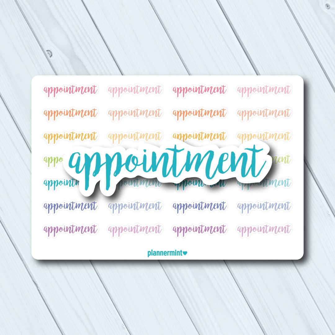Appointment Planner Stickers: Functional Script Outlines - Etsy