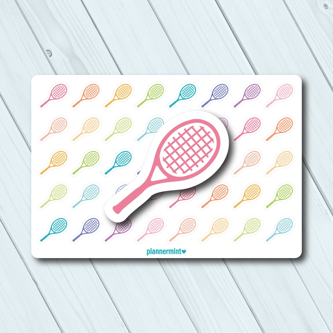 Tennis Racquet Planner Stickers - Icon - Erin Condren Life Planner ...